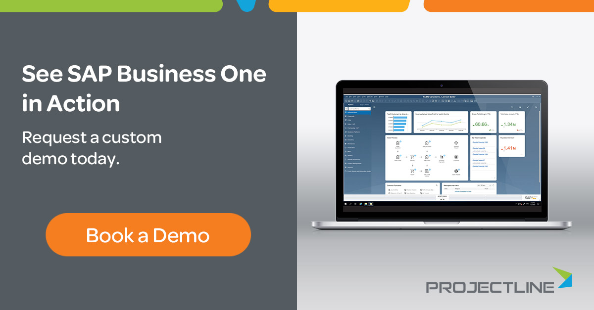 Book an SAP Business One Demo | ProjectLine - Canada SAP Gold Partner